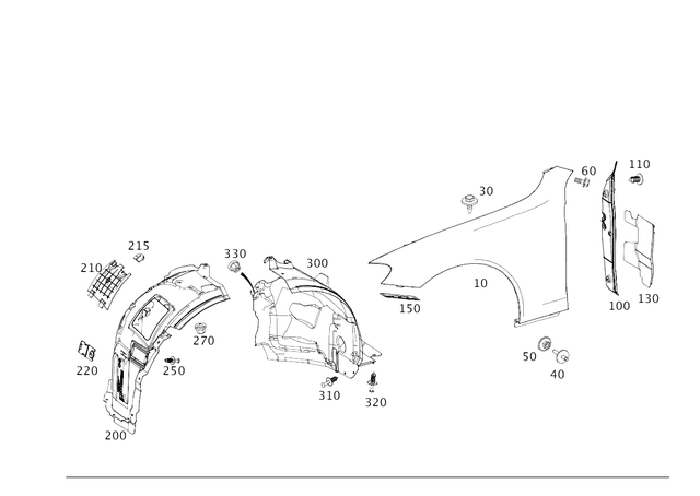 238-691-18-00 - Wheel House Covering 1995-2023 Mercedes-Benz | Mercedes ...