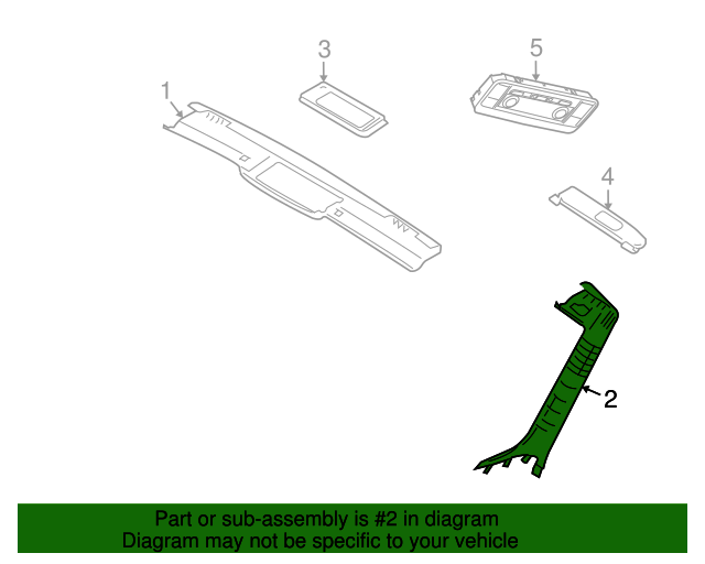 51439128410 - 2009-2016 BMW Z4 Pillar Trim (51-43-9-128-410) | BMW of ...