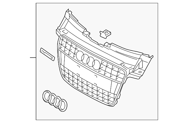 2012-2015 Audi A7 Quattro Center Grille 4G8-853-651-C-T94 | Genuine ...