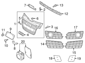 2012-2015 Audi Outer Grille 4G8-807-681-B-9B9 | OEM Parts Online