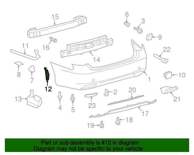 2013-2017 Lexus Bumper Cover Bracket 52567-50040 | AutoNation Parts