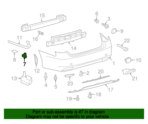52197-30040 - Bumper Cover Bracket For 2006-2023 Lexus | Lexus OE Parts
