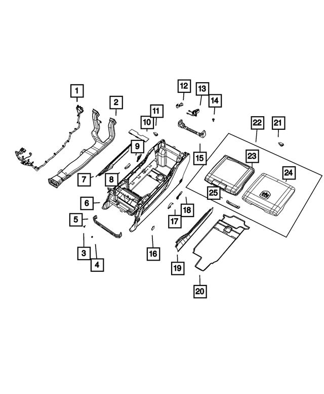 2019 Ram 1500 Console Wiring 68361129AC | Mopar eStore