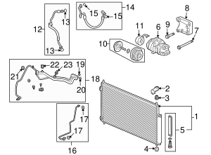 2009-2015 Acura Compressor 38810-R70-A01 | Acura Parts Now