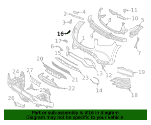 167-885-38-06-9999 - Tow Eye Cap 2021-2024 Mercedes-Benz GLS 63 AMG ...