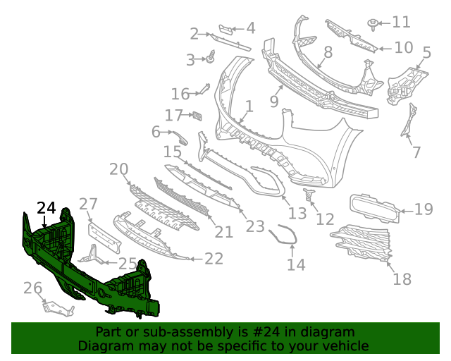 167-620-64-01 - Impact Bar 2021-2023 Mercedes-Benz | Mercedes-Benz USA ...