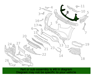 167-885-40-06 - Bumper Cover Bracket 2020-2023 Mercedes-Benz ...