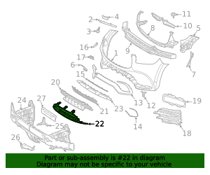 167-885-48-06 - Valance Panel 2021-2023 Mercedes-Benz GLS 63 AMG ...