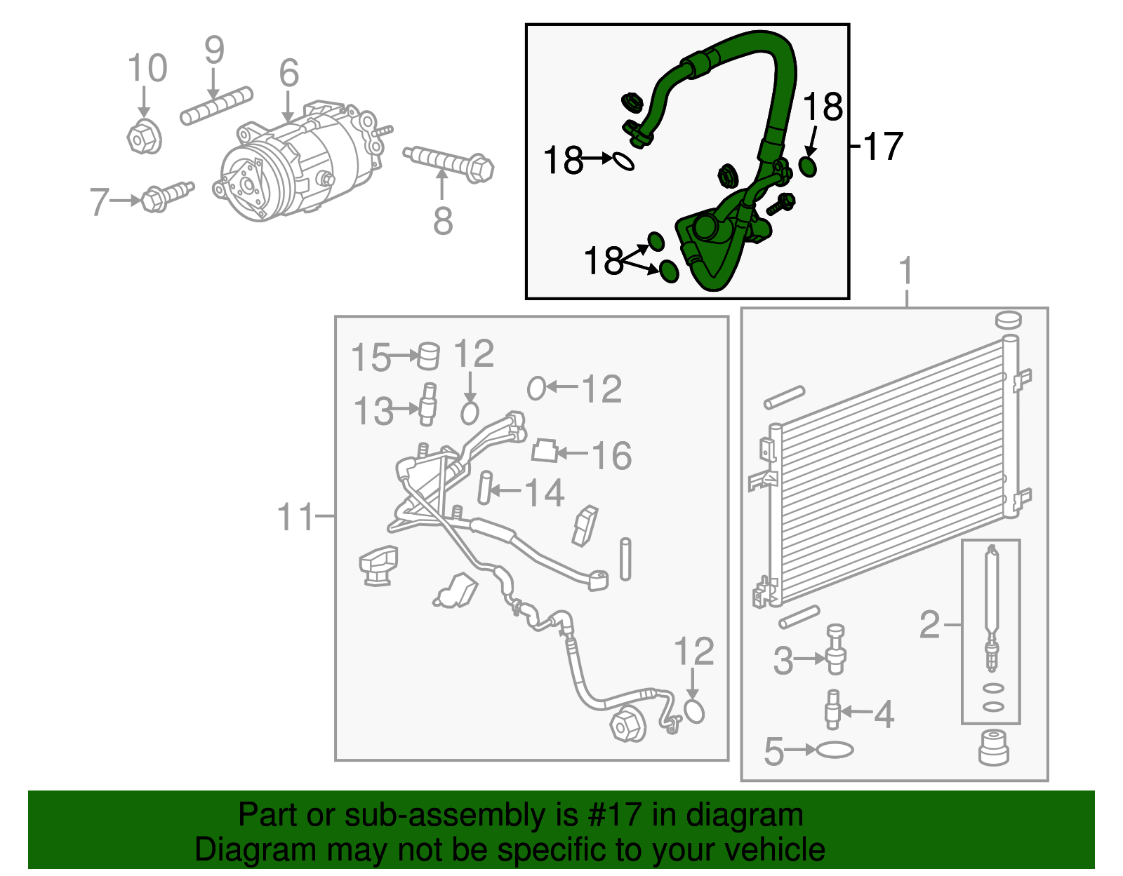 84429955 - Air Conditioning Evaporator Hose 2014-2020 Chevrolet Impala ...