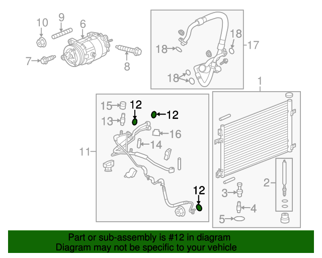 2010-2020 GM Air Conditioning System Seal (O-Ring) 24436644 | Paradise ...