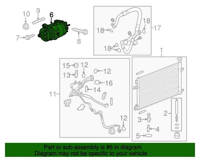 Air Conditioning Compressor and Clutch Assembly 84071723 | TascaParts.com