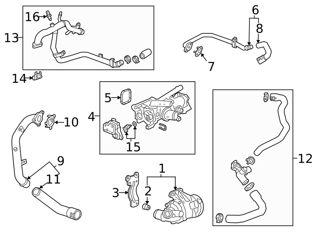 2021-2022 Buick Envision Engine Coolant Heater Exhaust Pipe 55506316 ...