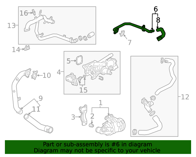 2021-2023 Buick Envision Engine Coolant Air Bleed Pipe 55509226 GM ...