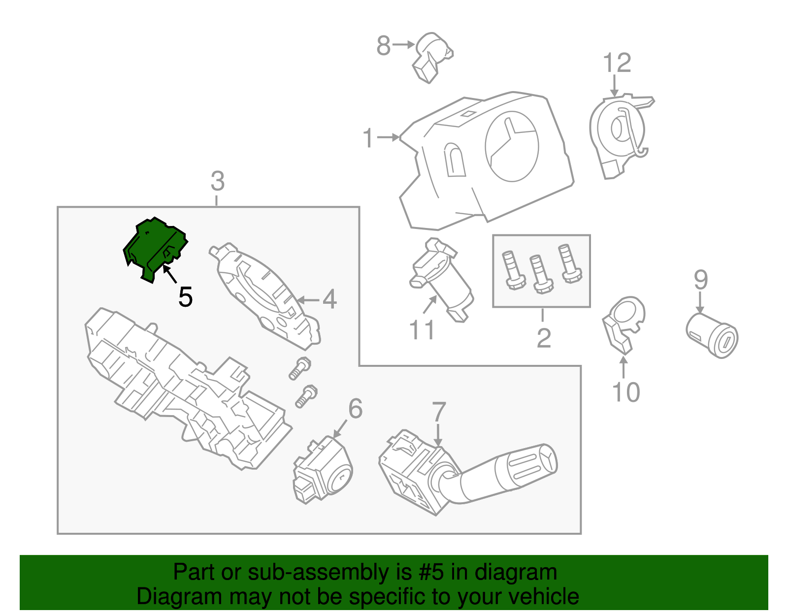 BC3Z-13350-AA - Hazard Switch 2011-2016 Ford | Big 3 Auto Parts