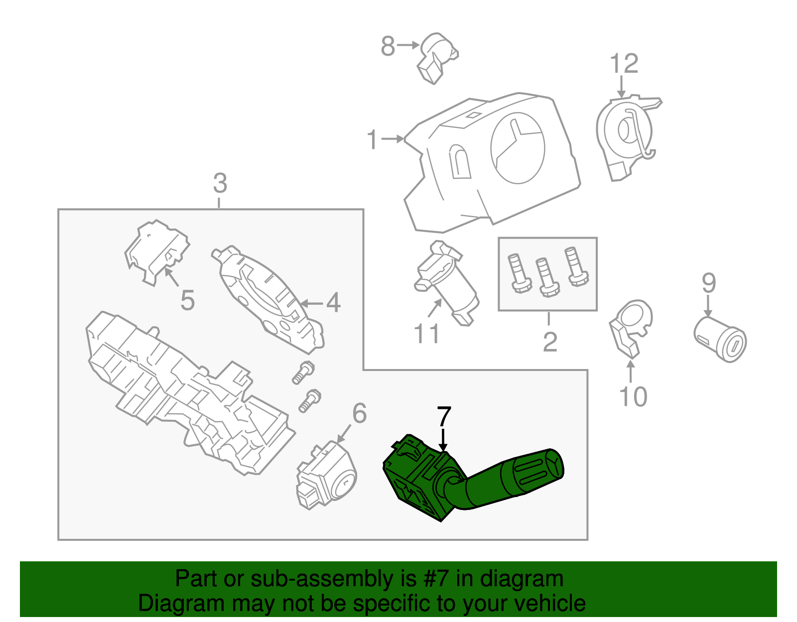 2013-2020 Ford | Multi-Function Switch | EC3Z-13K359-AA | Walls' Ford Parts