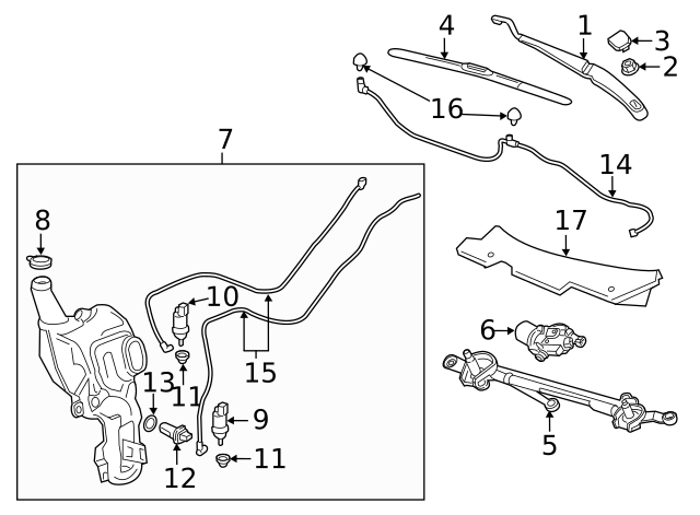 2020-2022 Cadillac Rear Window Washer Pump Hose 84560882 ...