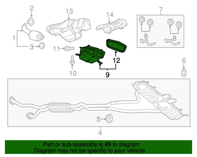 2011-2014 Cadillac CTS Exhaust Heat Shield 25824427 | TascaParts.com