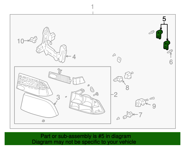 1998-2004 GM Headlamp Retainer 15734237 GM | GMPartsDirect.com