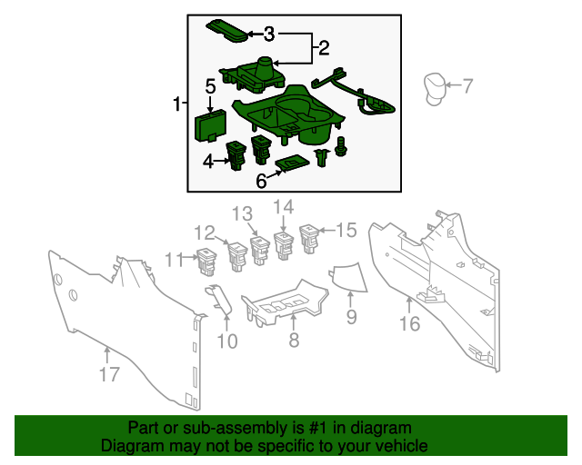 2017-2019 Toyota Highlander Front Panel 58804-0E390-C0 | Toyota Parts ...