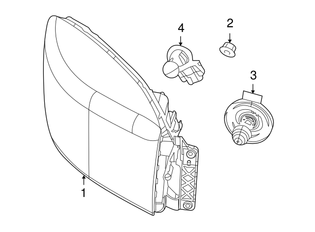2009-2012 Mopar Headlamp Assembly - Driver's Side (LH) 55277409AG ...