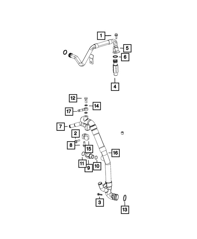 2013-2018 Ram Water Outlet Tube 68210194AB | My Mopar Parts
