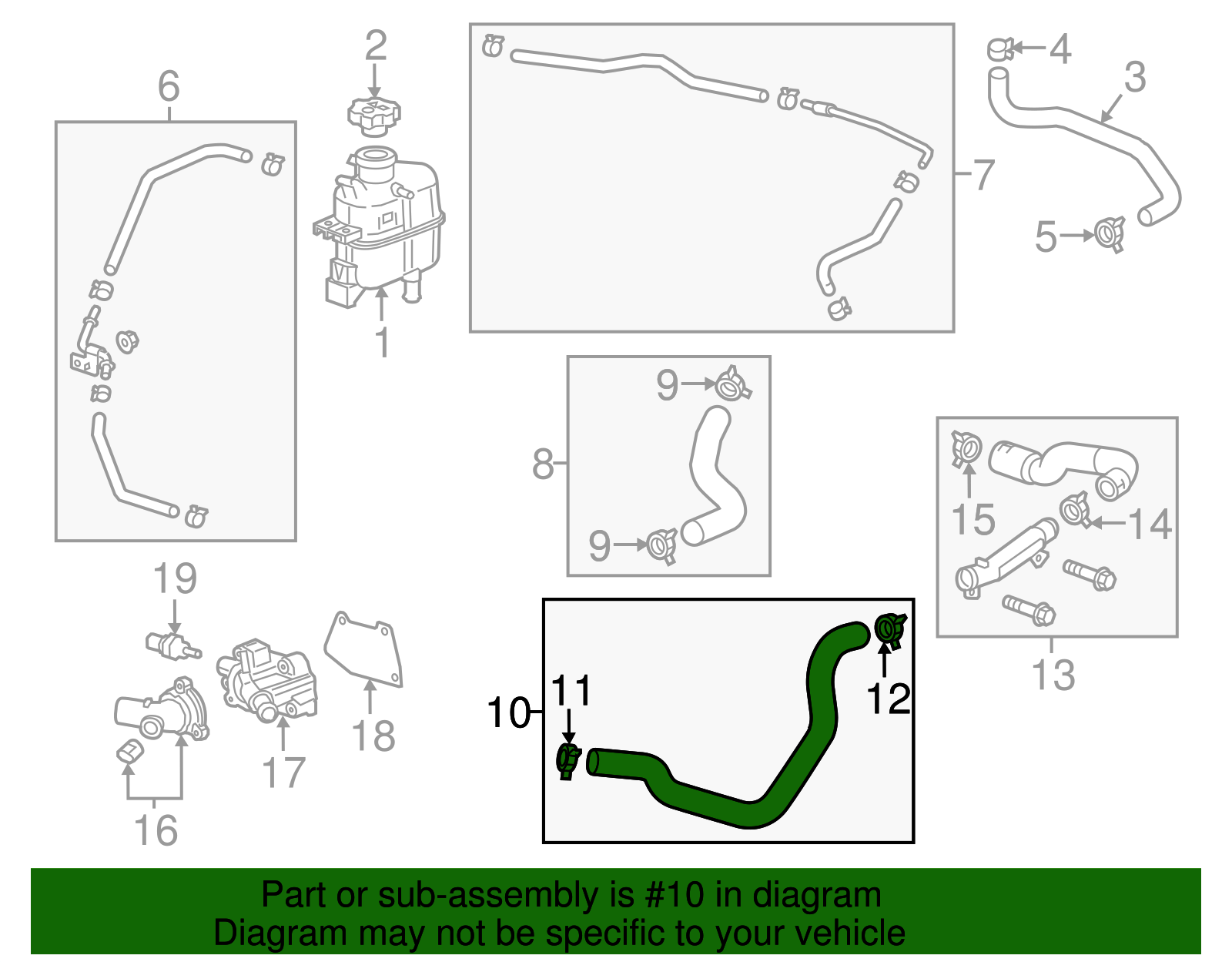95087745 - 2013-2015 Chevrolet Spark - Radiator Outlet Hose | My GM Part