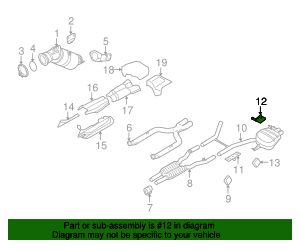 Genuine BMW 18-30-7-607-488 | Rear Muffler Rear Bracket | FREE Shipping ...