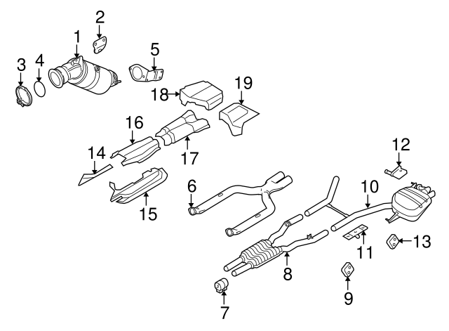 Genuine BMW 18-30-7-607-488 | Rear Muffler Rear Bracket | FREE Shipping ...