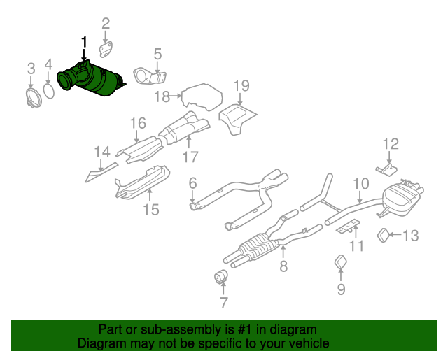 Genuine BMW 18-32-7-645-230 | Catalytic Converter | FREE Shipping on ...