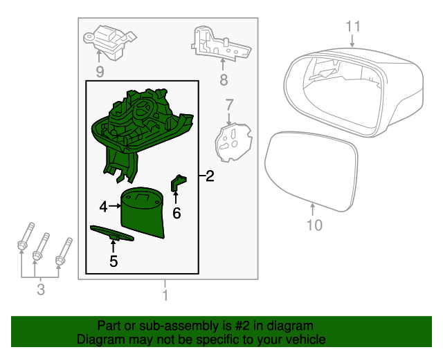 2018-2021 Volvo XC60 Mirror Housing 31424853 | TascaParts.com