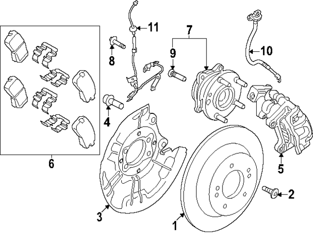 Genuine Hub Assembly for 2024 Hyundai Kona | Part# 52730-BE000 ...