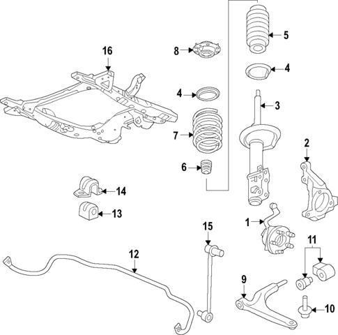 Front Suspension for 2018 Chevrolet Equinox | OEM Parts Online