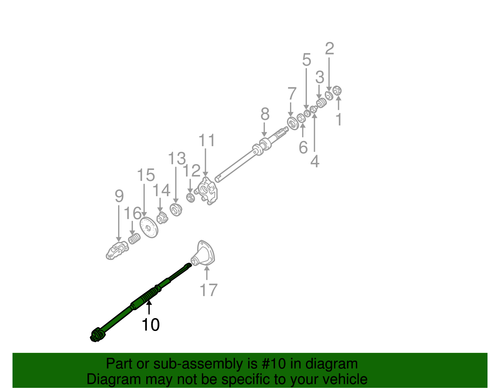 F5UZ-3B676-A - Intermediate Shaft 1992-1996 Ford | Ford Parts Direct