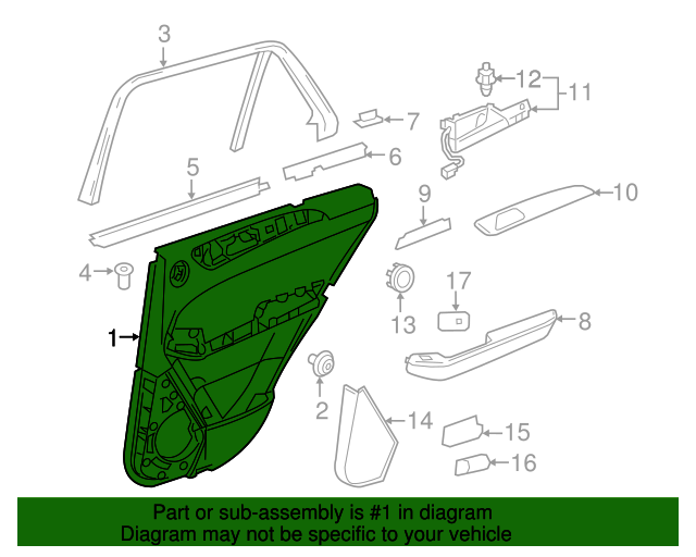 292-730-69-00-3D16 - Door Trim Panel 2016-2019 Mercedes-Benz | Mercedes ...