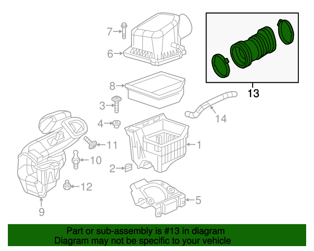 2013-2016 Dodge Dart Air Tube 68102438AA | TascaParts.com