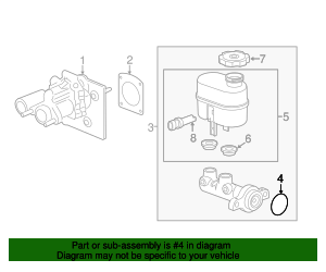 2015-2019 GM Brake Master Cylinder Seal 22989334 GM | GMPartsDirect.com