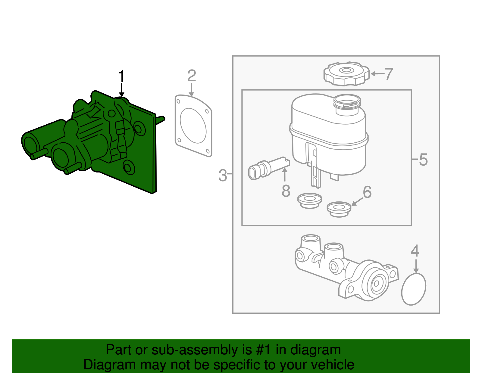 2015-2019 GM Power Brake Booster Assembly 84472897 GM | GMPartsDirect.com