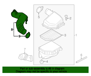 2008-2016 Volvo Engine Air Intake Hose 31338460 | AutoNationParts.com