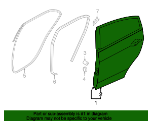 77003-1W020 - Door Shell 2012-2017 Kia Rio | Kia.Parts Store