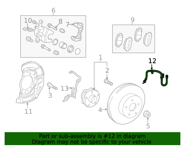 2016-2020 Toyota Mirai Brake Hose 90947-02F97 | Toyota Parts Center