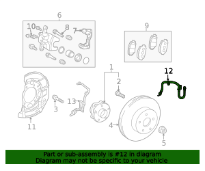 2016-2020 Toyota Mirai Brake Hose 90947-02F97 | Toyota Parts Center