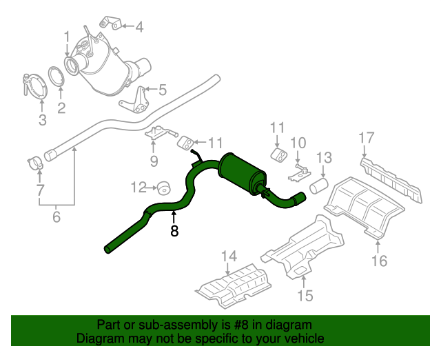 Genuine BMW 18-30-8-570-265 | Rear Muffler | FREE Shipping on Most ...