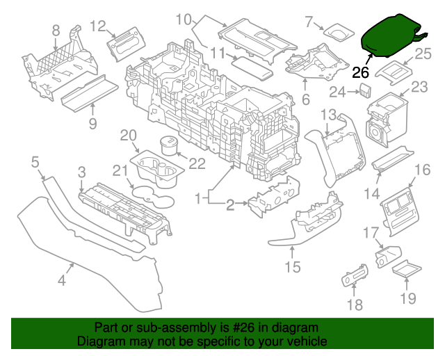 Genuine OEM Armrest Part# LR044757 Fits 2014-2022 Land Rover Range ...