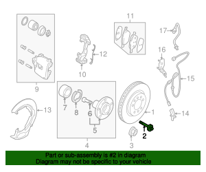 2004-2006 Mazda 3 Rotor Bolt 9YA0-21-083F | RealMazdaParts.com