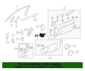 2012-2014 Mercedes-Benz C 63 AMG® Power Seat Switch 204-870-21-79-9107 ...