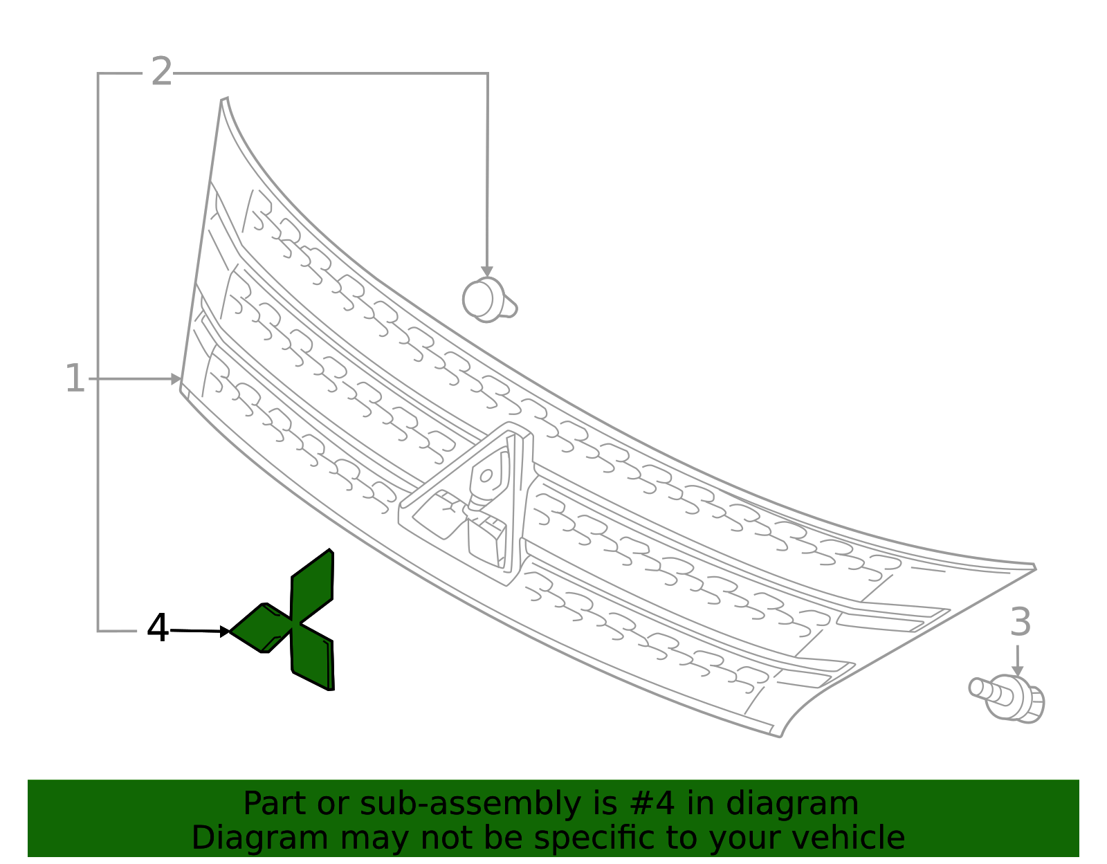 2022-2024 Mitsubishi Grille Emblem 7415A738 | Mitsubishi Parts Warehouse