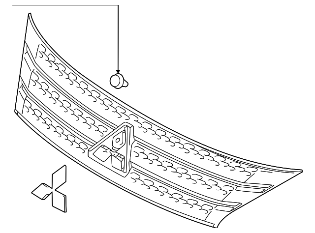 2022-2024 Mitsubishi Grille Assembly 62310W120P | Mitsubishi Parts ...