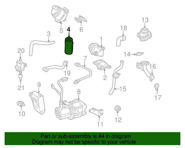 210-470-03-59 - Vapor Canister 1996-1997 Mercedes-Benz E 320 ...