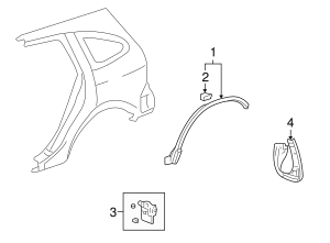 74485-SWA-A00 - Strake, L Rear - 2007-2011 Honda CR-V | Genuine Honda Parts