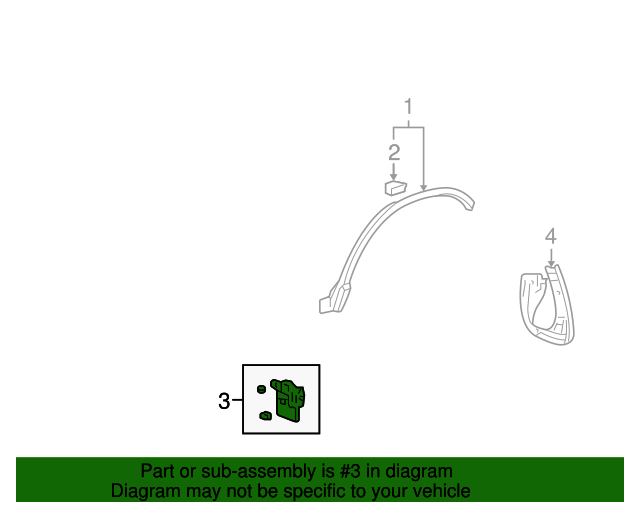 74485-SWA-A00 - Strake, L Rear - 2007-2011 Honda CR-V | Genuine Honda Parts